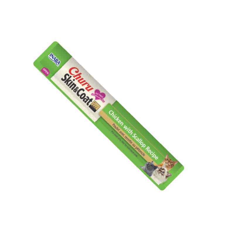 Churu Skin And Coat Chicken With Scallop Recipe | Mascota Veloz